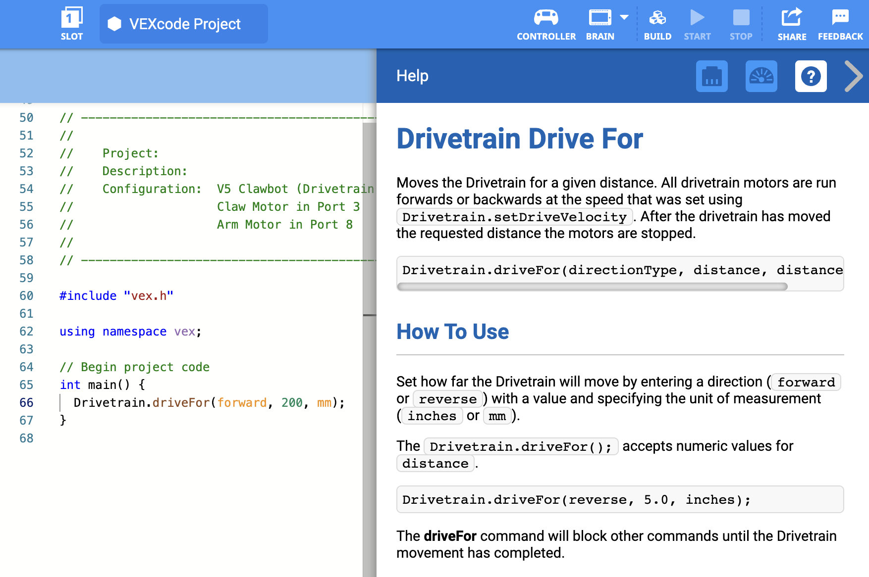 Vex V5 Momentum Alley Lab 3 Programming Drive Forward And Reverse C